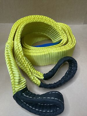 Heavy Duty 4m 4x4 Recovery Winch Tow Towing Rope Strap Tree Strop 11.5 ...