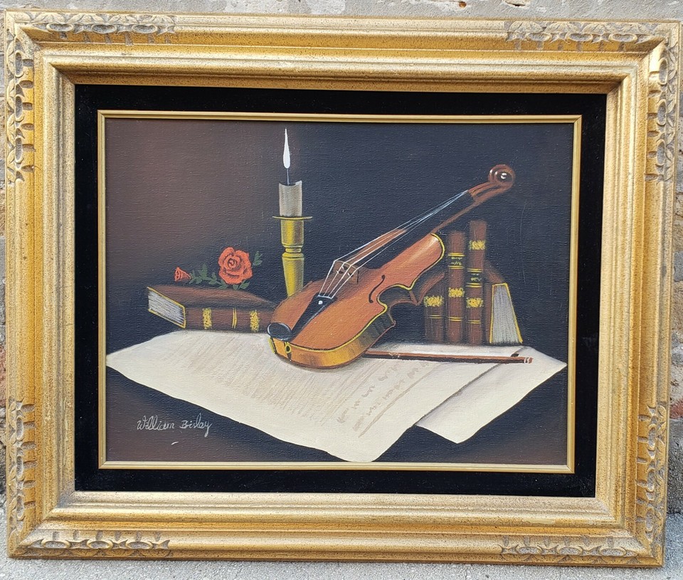 Vintage William Bisley Signed Oil Painting Certified By Home Galleries ...