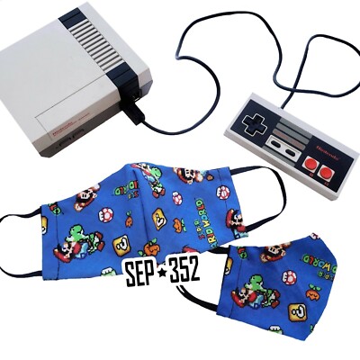 Nintendo Super Mario, Video game face Mask with filter pocket | eBay