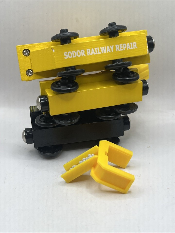 Thomas Friends Wooden Railway Train SODOR RAILWAY REPAIR SET 1998 EUC ...
