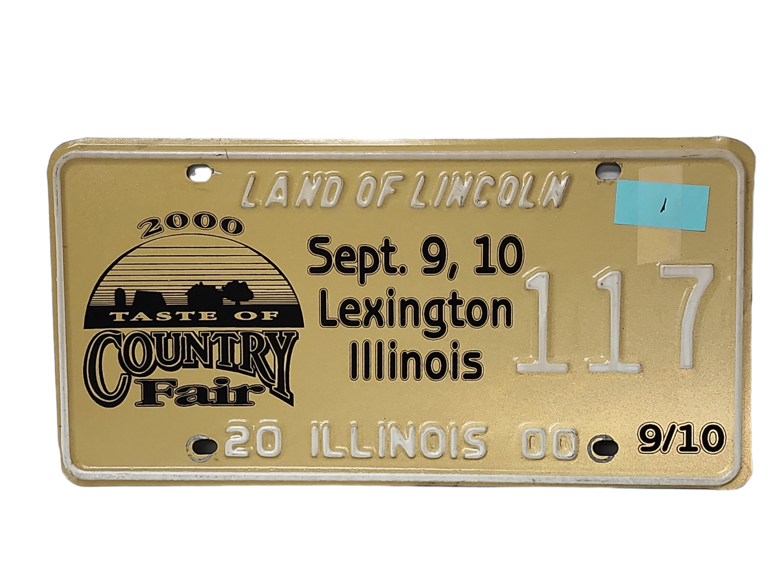 2000 IL Special Event License Plate #117 Taste of Country Fair ...