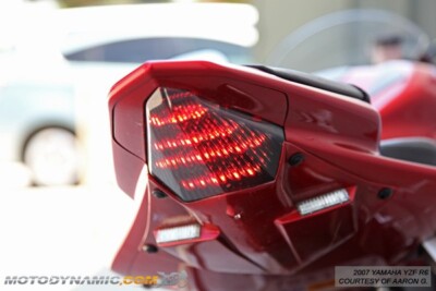fits 06-07 YZF R6 INTEGRATED SEQUENTIAL Signal LED Rear Tail Light ...