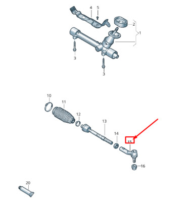 VW T-CROSS C1 Right Steering Tie Rod End 2Q0423812 NEW GENUINE | eBay
