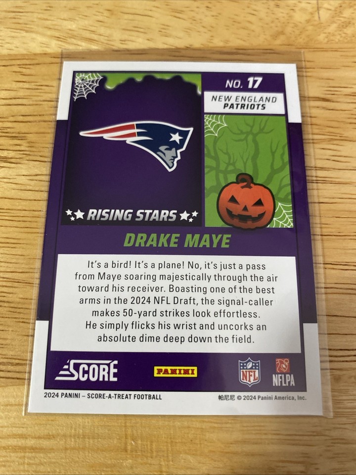 2024 Panini Score-A-Treat - Rising Stars Drake Maye #17 Green Bats (RC ...