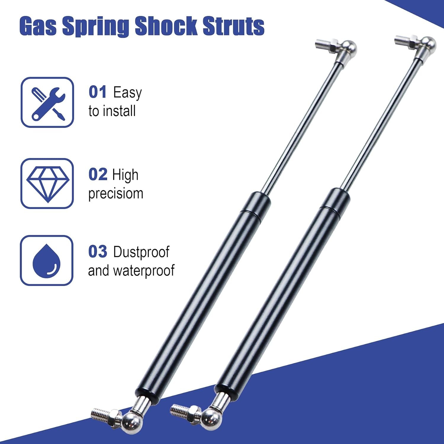15" 45 Lbs/200N Lift Support Struts Gas Spring Shocks Hydraulics Piston ...