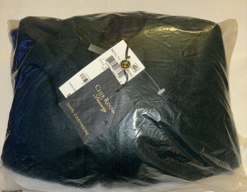 Club Room Luxury Cashmere Quarter Zip Sweater Holly Green Size X-Large ...