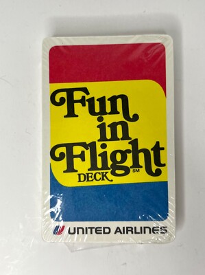 Vintage United Airlines Fun in Flight Deck of cards & activities ...