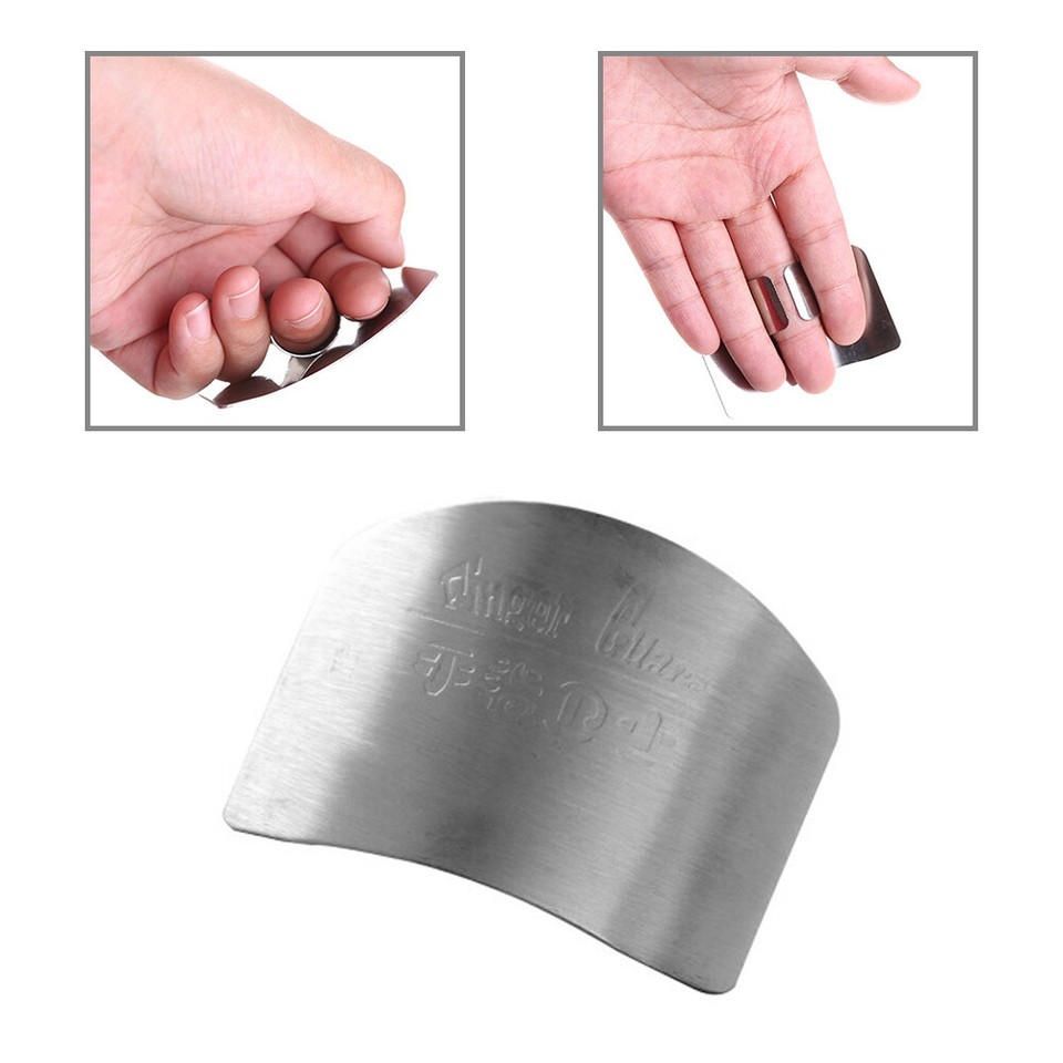 Kitchen Finger Hand Protector Guard Stainless Steel Chop Slice Shield ...