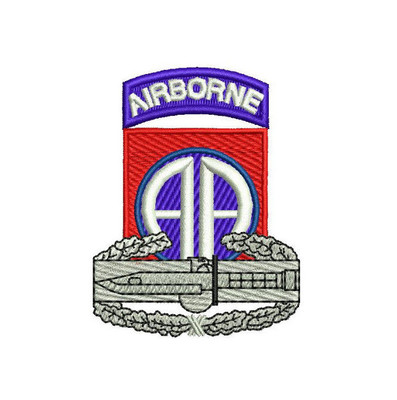 US Army 82nd Airborne CAB Combat Action Badge Embroidered Polo Shirt | eBay