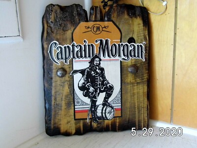 Handmade Wooden Captain Morgan Pirate Sign/Key Holder 2020 | eBay