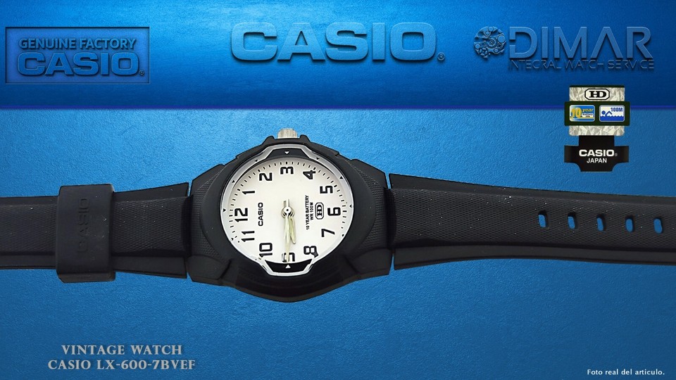 Vintage Casio LX-600-7BVEF, Qw. 1311, China WR.100m, Japan Mov' T HD ...
