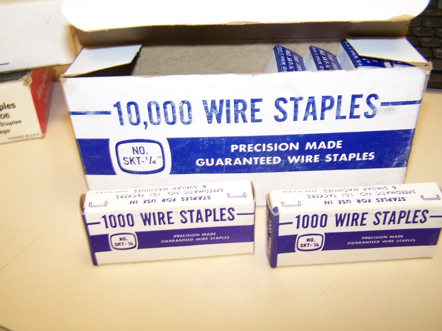 precision made guaranteed wire staples skt-1/4" 10,000 per box | eBay