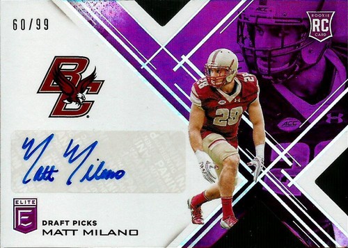 Matt Milano 2017 Panini 246 Elite Draft Picks Auto Status Die Cut ...