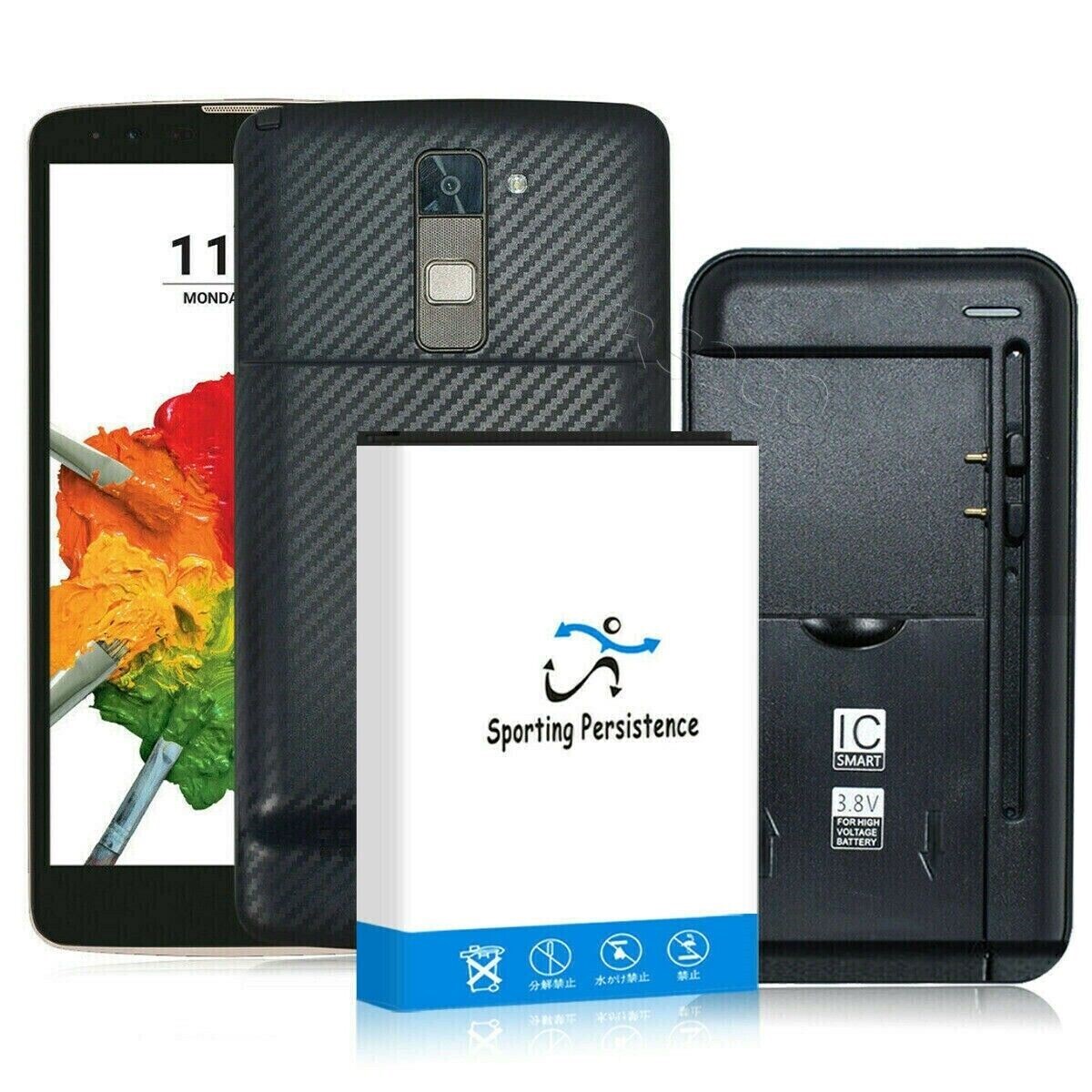 Large Power 10900mAh Extended Battery Cover Charger for LG Stylo 2 Plus ...