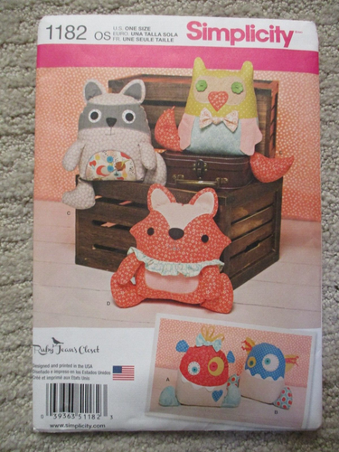 SIMPLICITY STUFFED ANIMAL PATTERN #1182--NEW | eBay