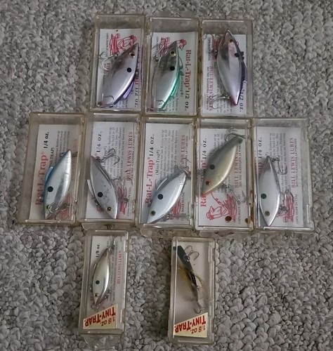 Lot of 10 New Vintage Bill Lewis Rat-L-Trap Lipless Crankbait Fishing ...