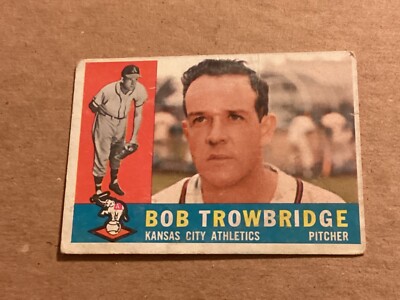 1960 Topps Baseball Card #66 Bob Trowbridge - EX - Lite Corner Wear ...
