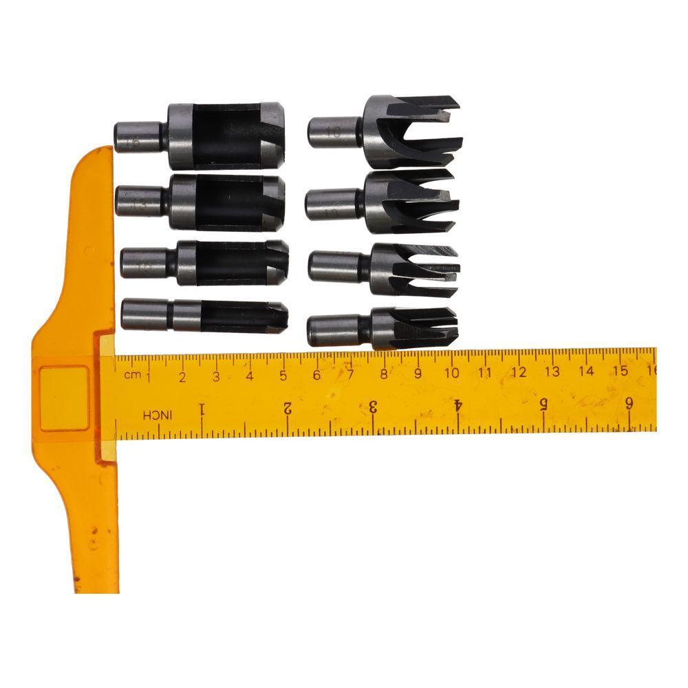 8pcs 45# Carbon Steel Woodworking Plug Cutters 1/4inch Hole Opener ...