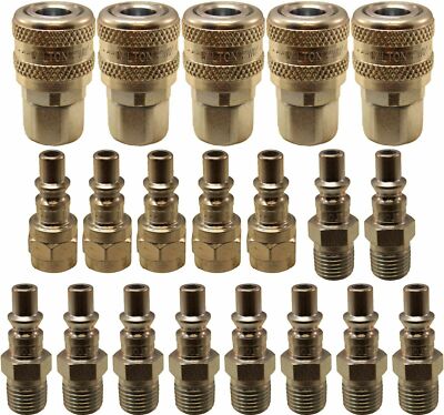 Milton 775 777 778 1/4" A-Style Coupler and Plug Set 20 Pieces | eBay