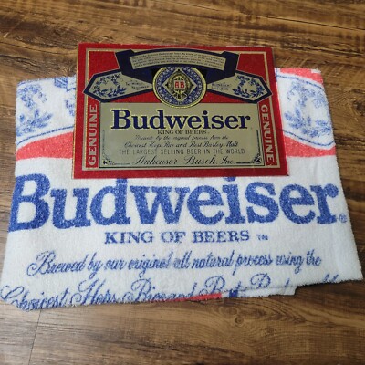 Vintage Budweiser King of Beers Anheuser Busch Mirror Sign Gold Flakes ...