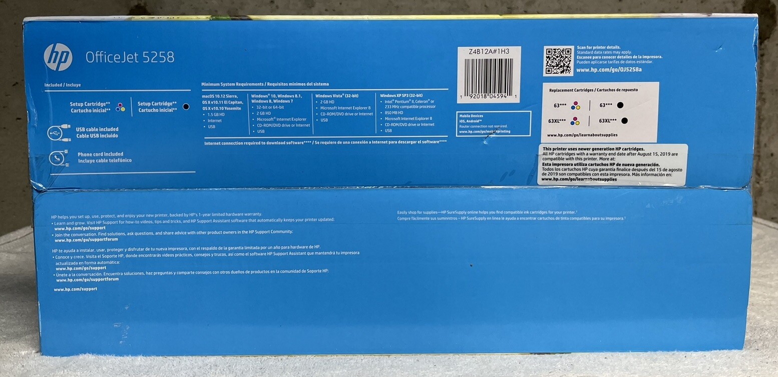 HP Officejet 5258 Wireless All-in-One Inkjet Printer - M2U84A#1H3 for ...