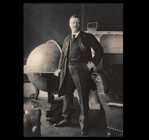 8x10 President Theodore Teddy Roosevelt PHOTO 1903 Globe Portrait White ...
