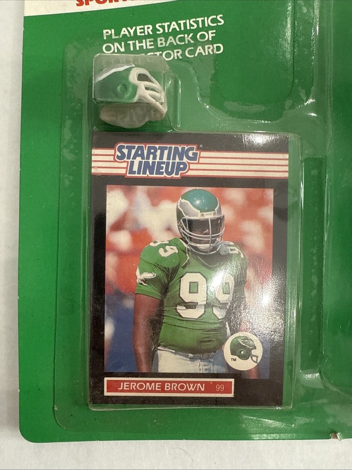 1989 Kenner Starting Lineup Jerome Brown NFL Figure Philadelphia Eagles ...