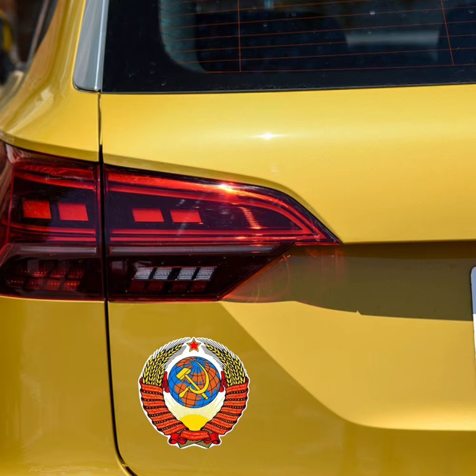 USSR National Emblem Car Styling Sticker Waterproof Reflective Decal ...