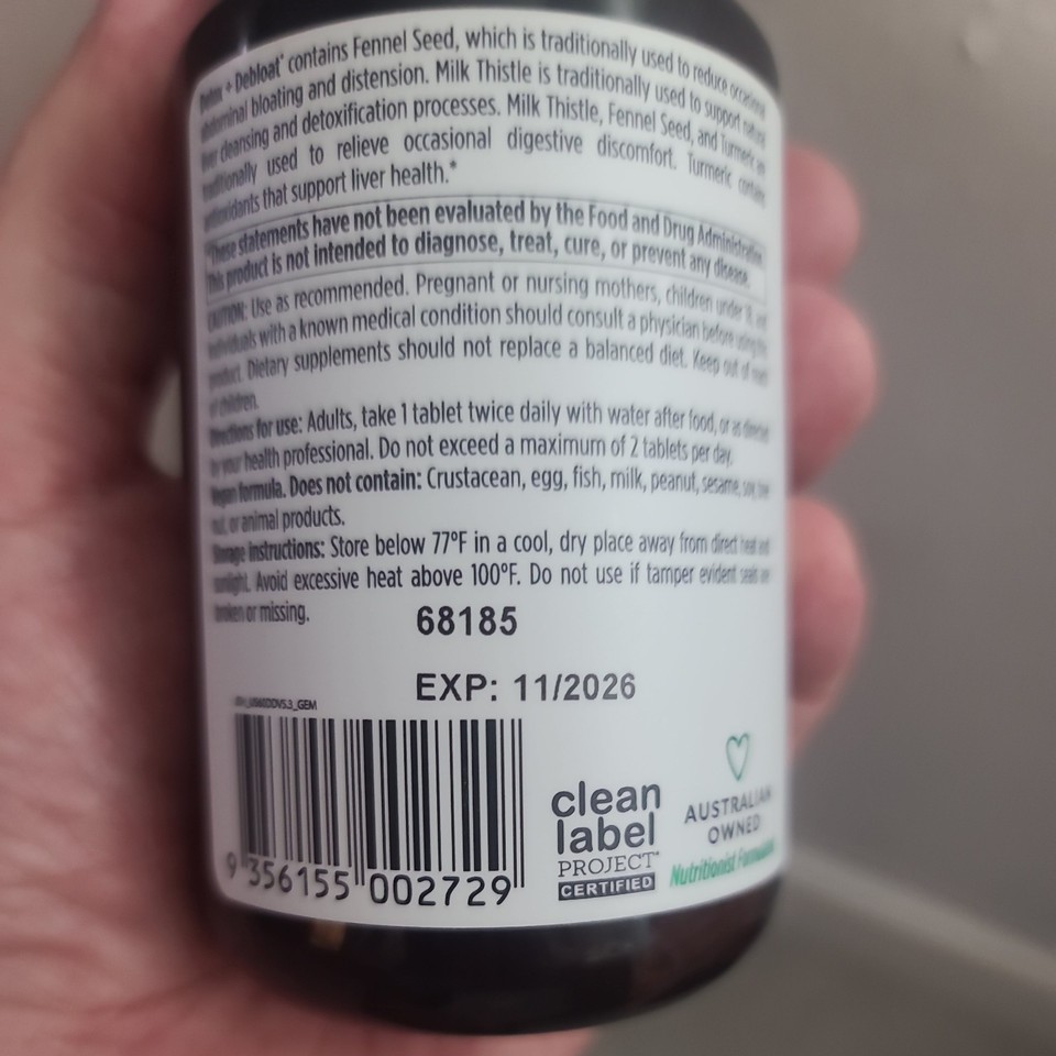 JSHealth Detox & Debloat Liver Health & Detox Formula 60 Tablets EXP 09 ...