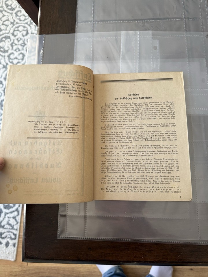 1935 German Luftshutz (Civil Air Defence) Pamphlet -Pre WWII, Near Mint ...