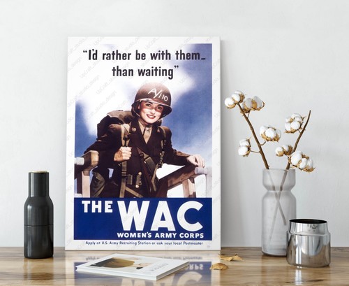 American WAC Propaganda Poster - Womens Army Corps, WWII WAC Recruiting ...