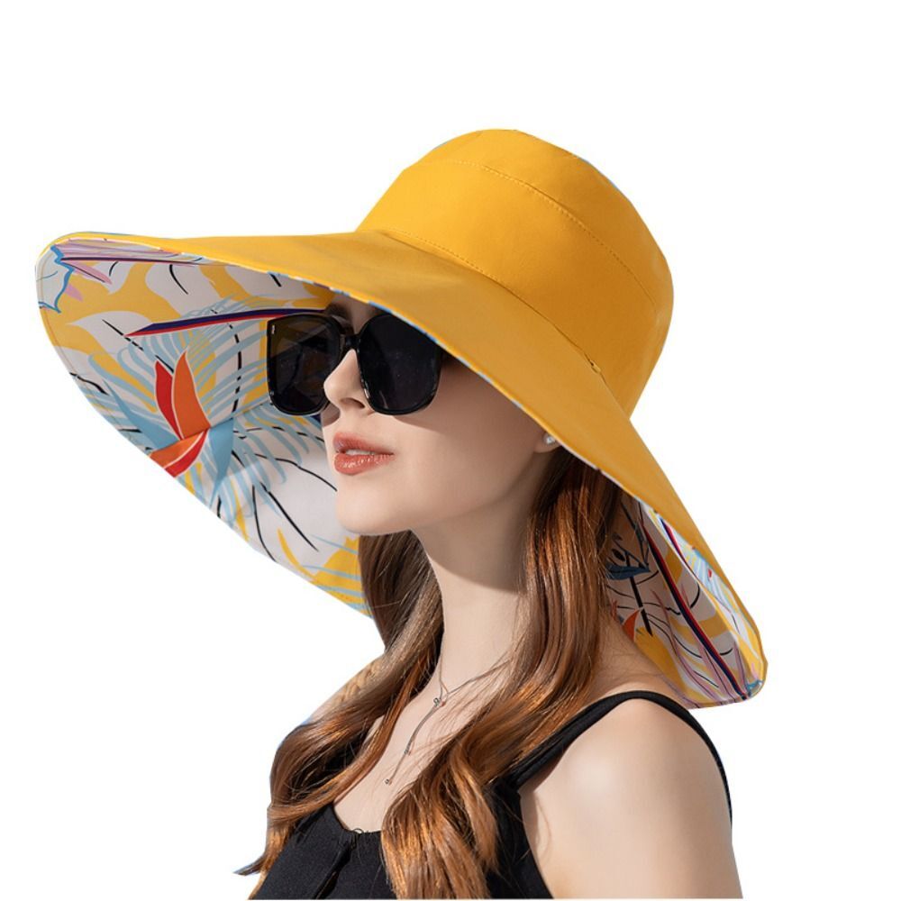 Double-sided Sun Hat Cotton Panama Hat Fashion Women Fisherman Hat | eBay