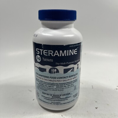Steramine Quaternary Sanitizing Tablets 150 per Bottle (1 Bottle) | eBay