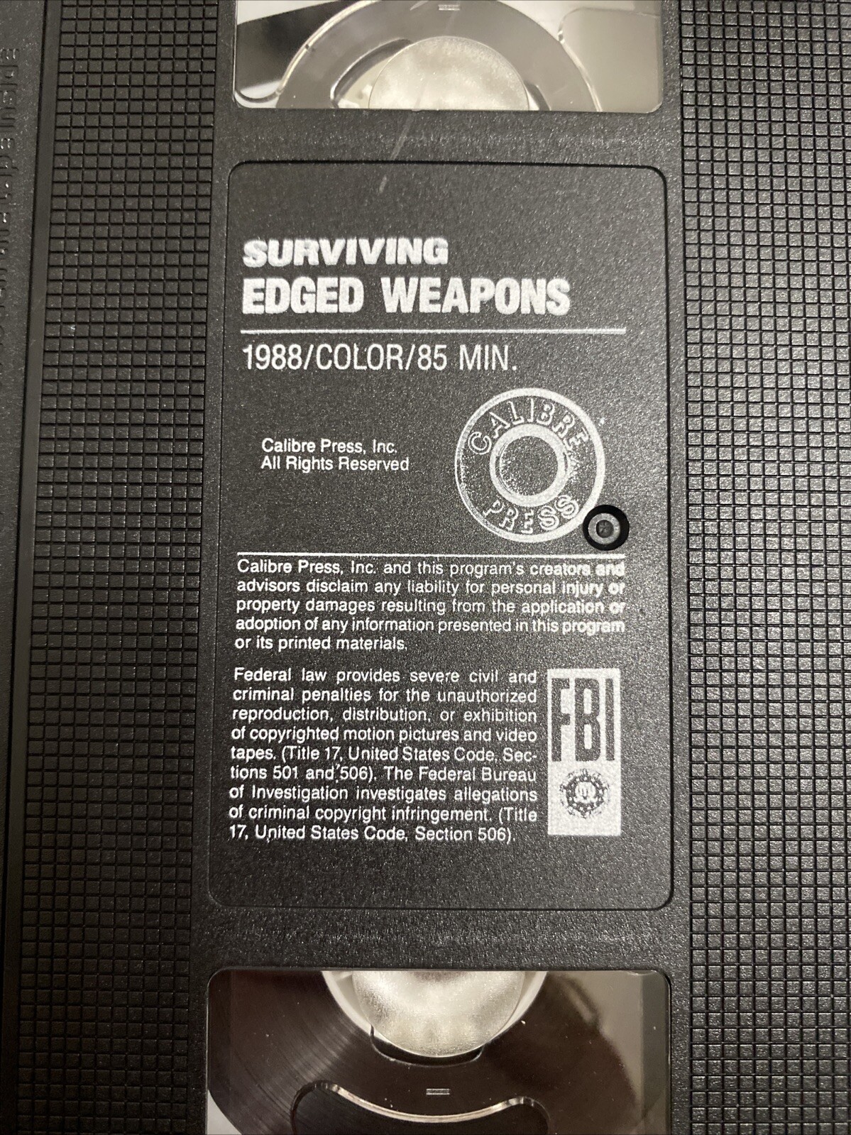 Surviving Edged Weapons VHS Very RARE Calibre Press 1988 HTF | eBay