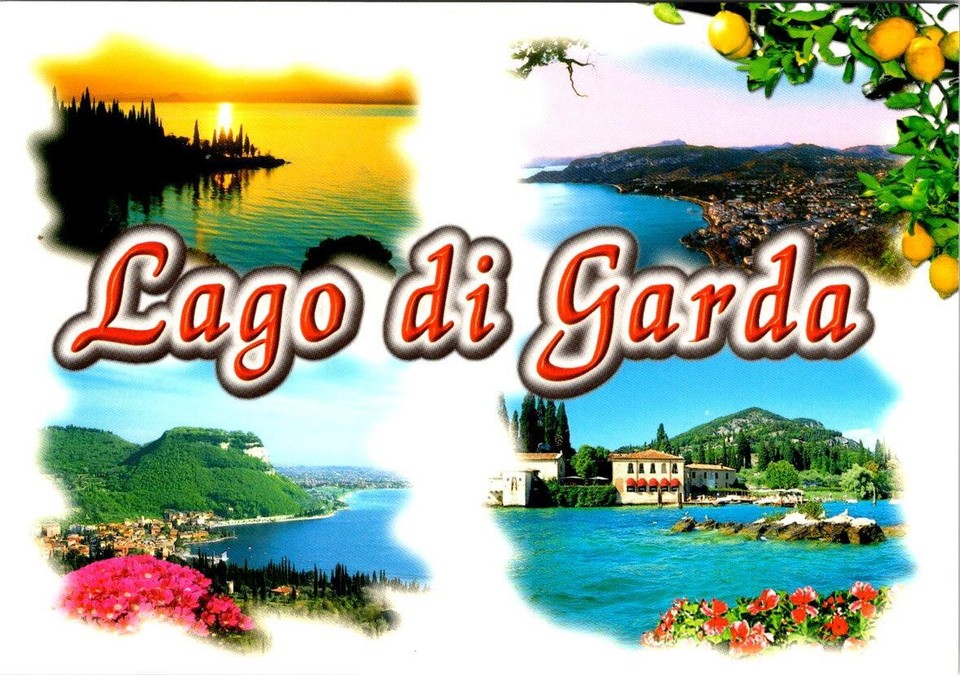 2~4X6 Postcards ITALY Lago di Garda LAKE GARDA Map & Scenic Views | eBay