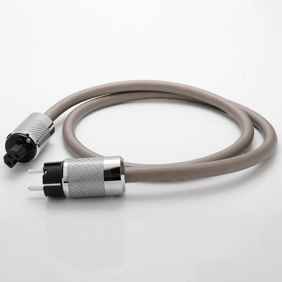 YARBO SP-1100PW OCC Power Cord Carbon Fiber Plug US EU HiFi Mains Power ...