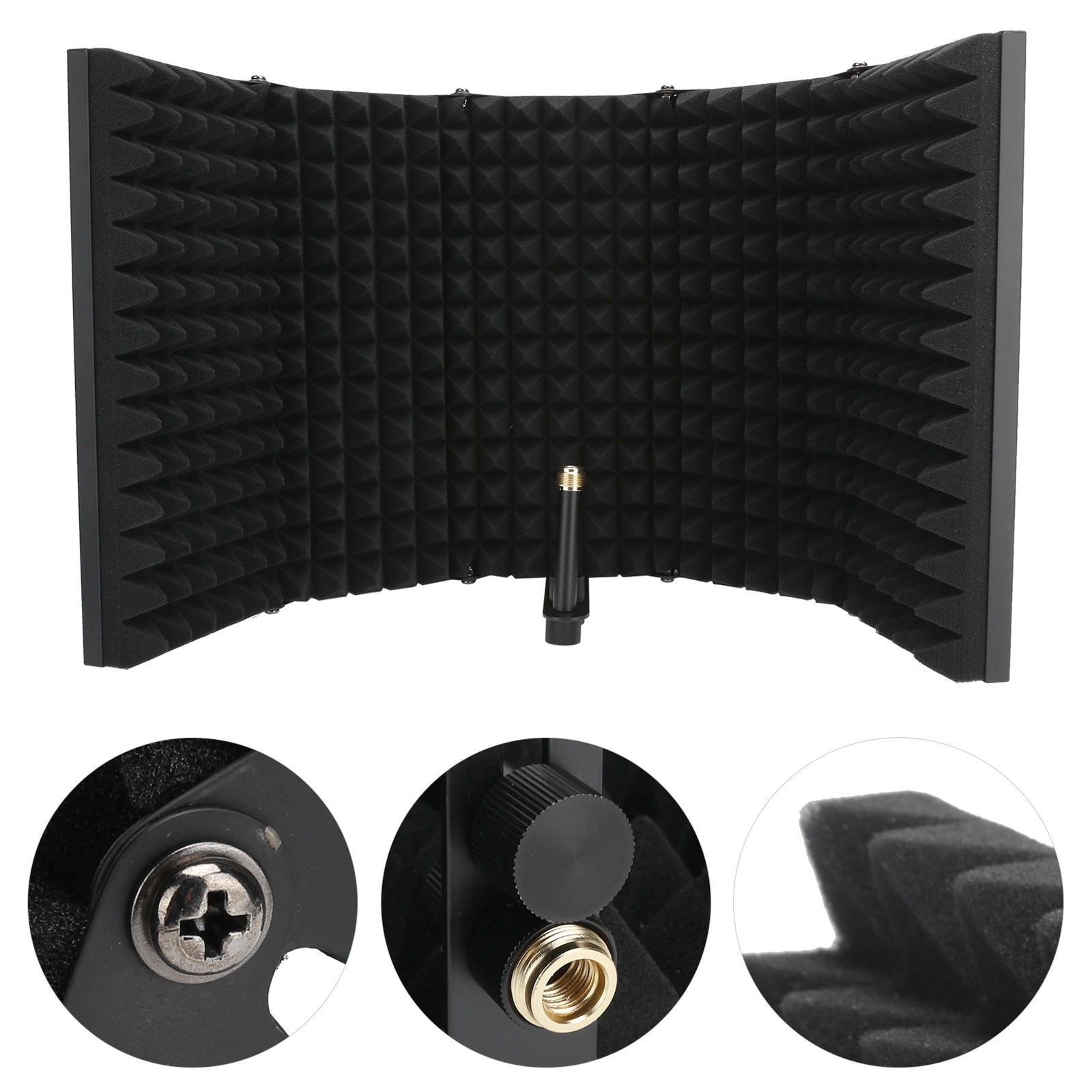 Mic Sound Filter 5 Layers Foldable Isolation Shield Sound Absorbing ...