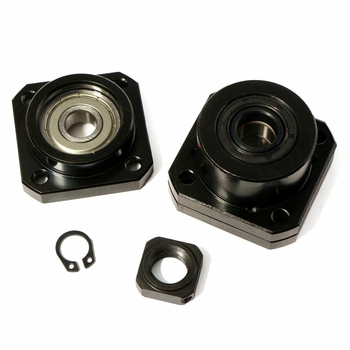 1 Set Fixed Side + Floated Side Ballscrew End Supports Bearing Block ...