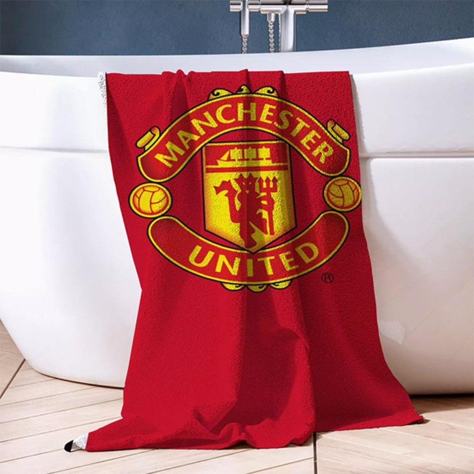 Manchester United FC Telo da Spiaggia Piscina Bagno Calcio Logo Soft ...