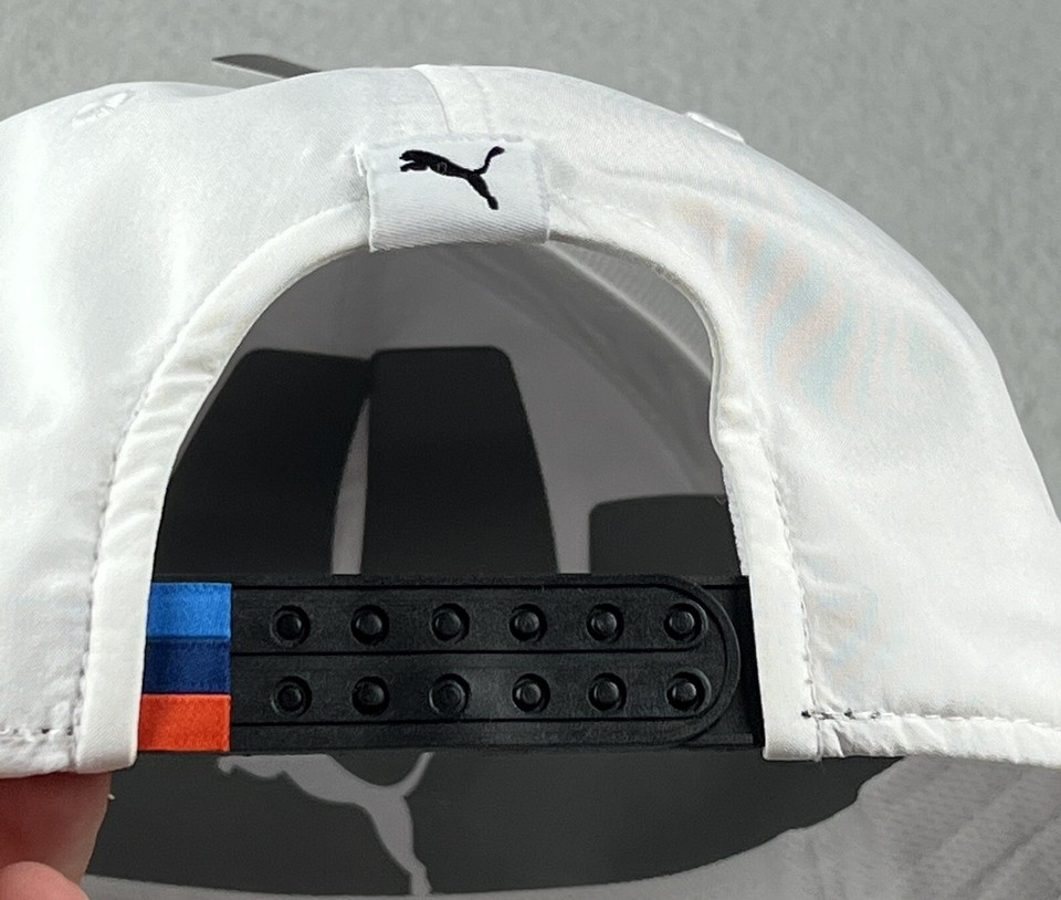 PUMA BMW M Motorsport Racing Hat Flat Brim Cap White Adjustable ...