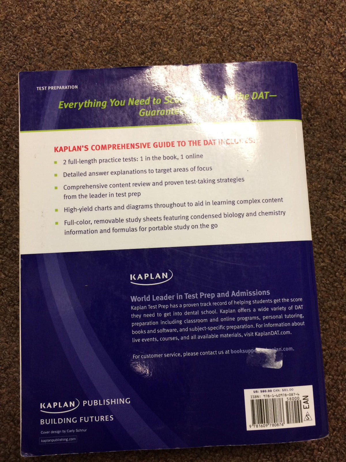 Kaplan DAT Dental Admission Test Review Book 2012 | eBay