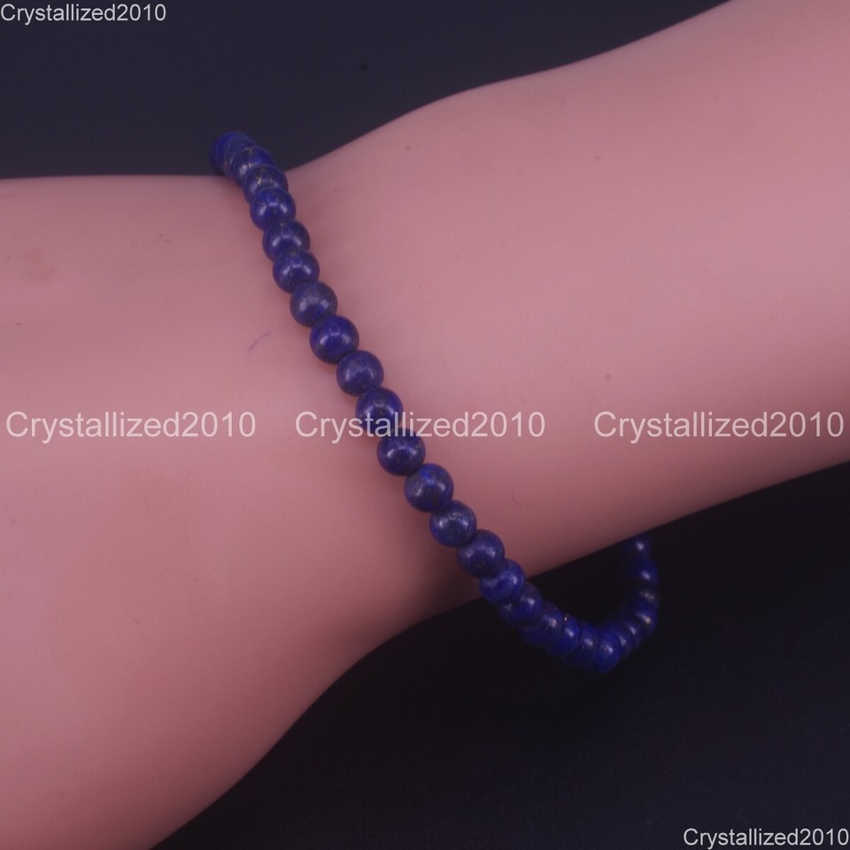 Handmade 4mm AAA Natural Gemstone Round Beads Stretchy Bracelet Healing ...