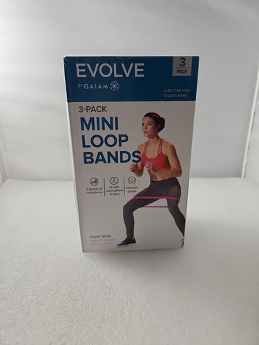 Evolve By Gaiam 3 Pack Mini Loop Bands 3 Levels of Resistance Exercise ...