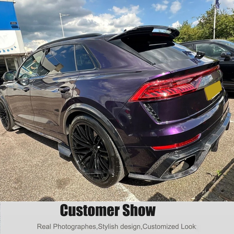 For Audi RS Q8 RSQ8 2021-2024 Real Carbon Rear Bumper Diffuser Lip ...