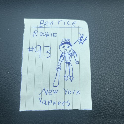 Ben Rice Card Art #93 NY New York Yankees Baseball | eBay