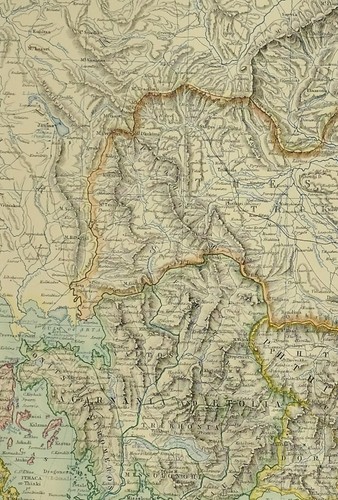 1891 ANTIQUE MAP GREECE MESSENIA ARCADIA LACONIA CORCYRA MOREA CYCLADES ...