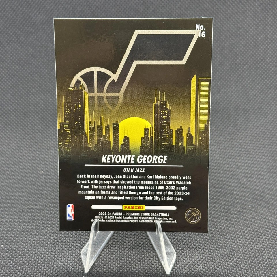 KEYONTE GEORGE 2023-24 Hoops Premium Stock Rookie City Edition #16 Utah ...