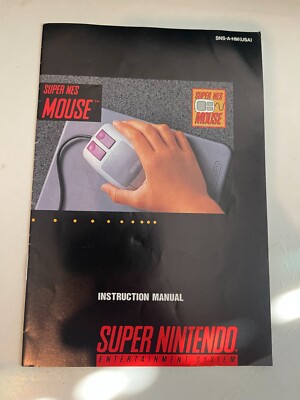 SNES Super NES Mouse Instruction Manual Only Super Nintendo | eBay