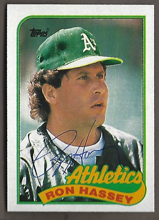 1989 Topps Ron Hassey Card #272 Autograph Signed A's | eBay