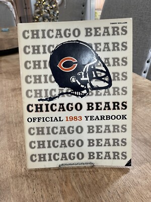 1983 Chicago Bears Official NFL Yearbook McMahon Payton Singletary 2nd ...